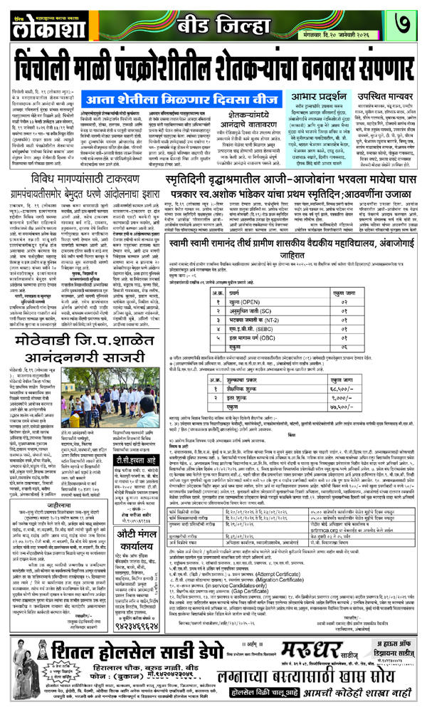 Lokasha Marathi Daily News Paper, Marathi News paper in Marathwada ...